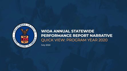 WIOA Annual Report Narrative Quick View | U.S. Department of Labor